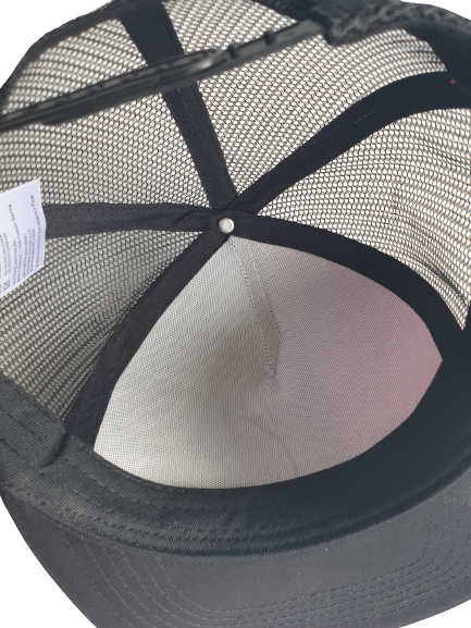 Cap SNAP Trucker black pink with rounded logo BejkRoll